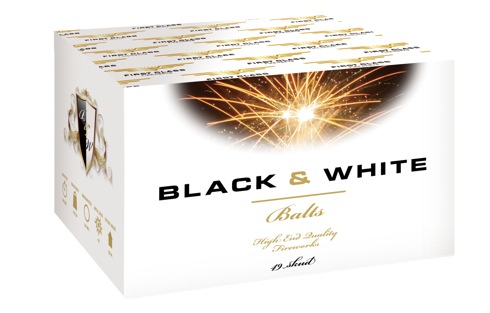 First Class Black And White Balts Batteri Nr 35 Krudt Claus